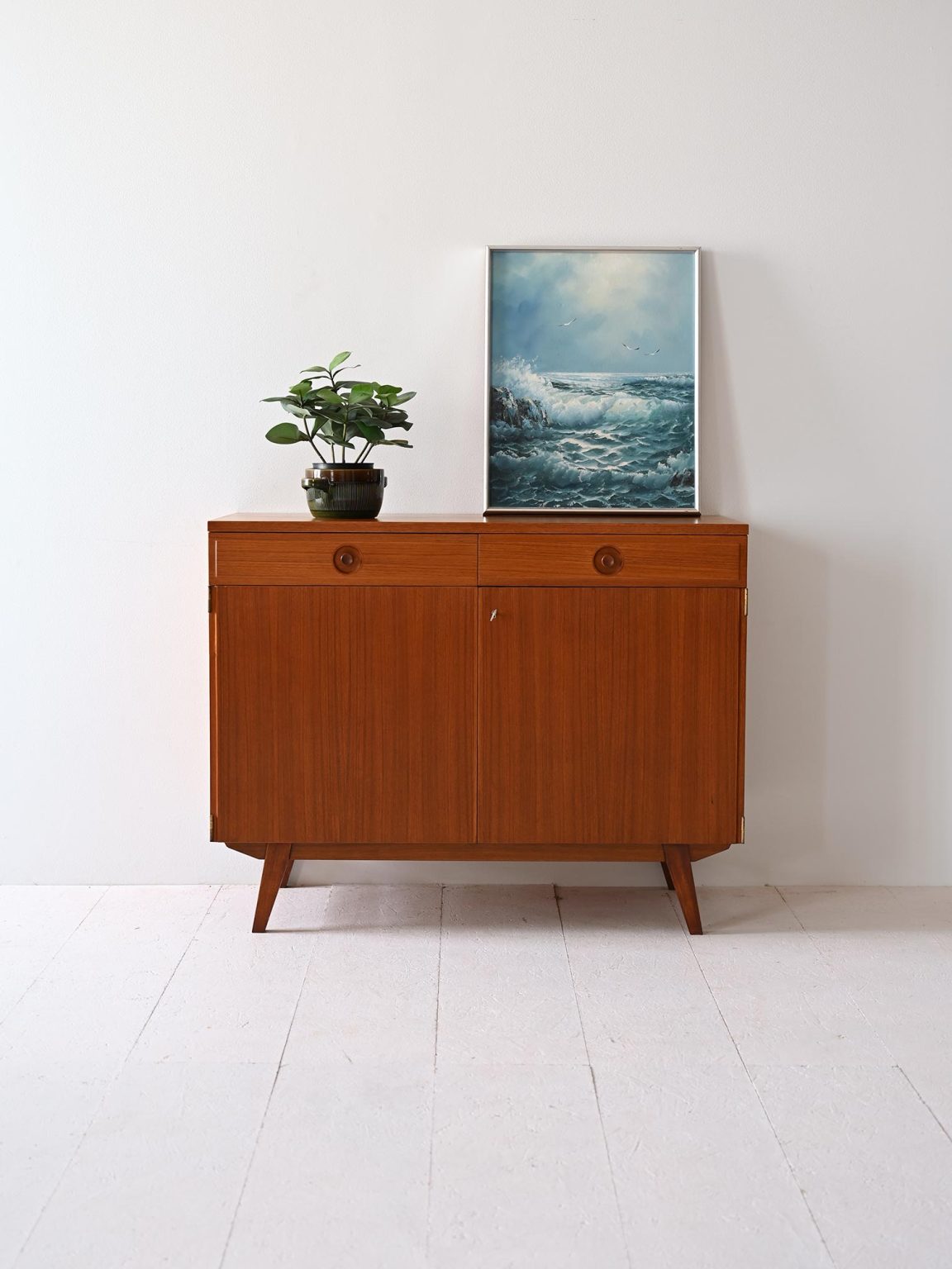 Small 1960s Scandinavian teak sideboard – Vintage Swedish cabinet ...