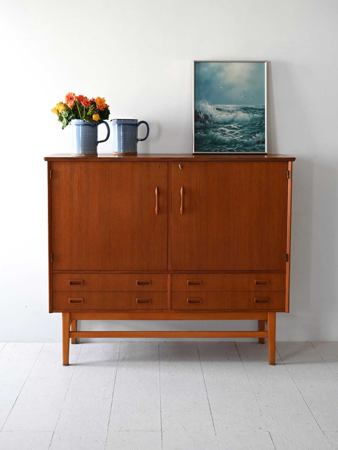 Scandinavian Teak Highboard | Casafika