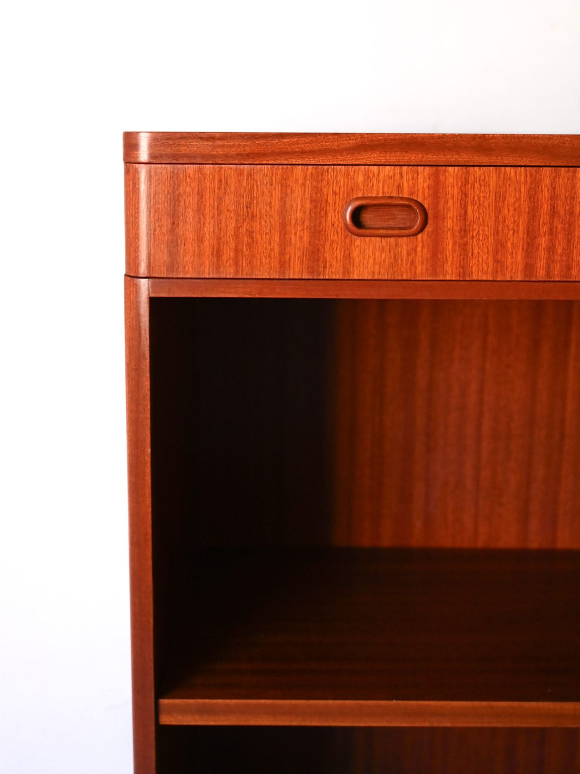 Scandinavian Teak Highboard with Hinged Door | Casafika