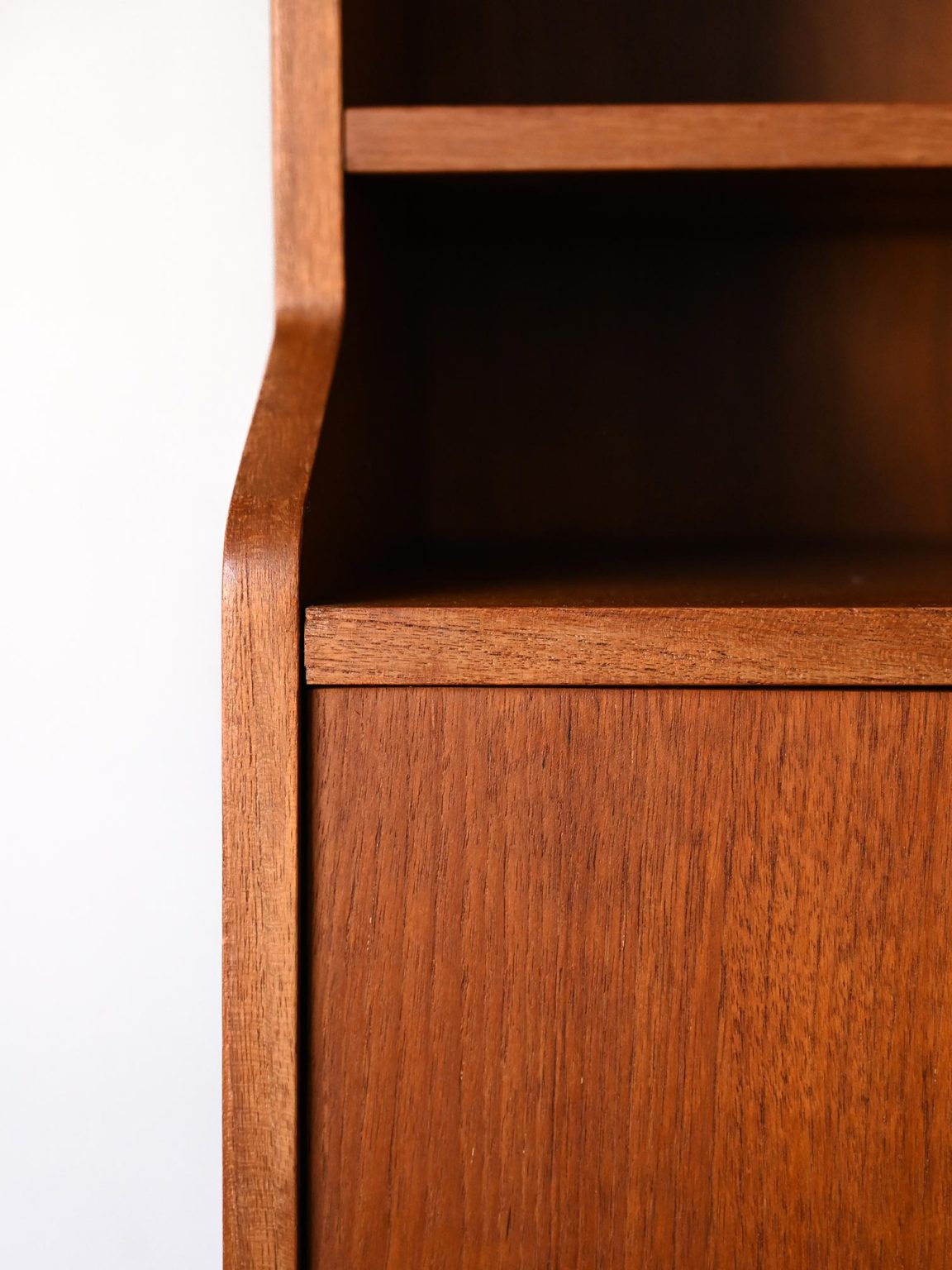 Scandinavian Teak Bookcase with Hinged Doors | Casafika