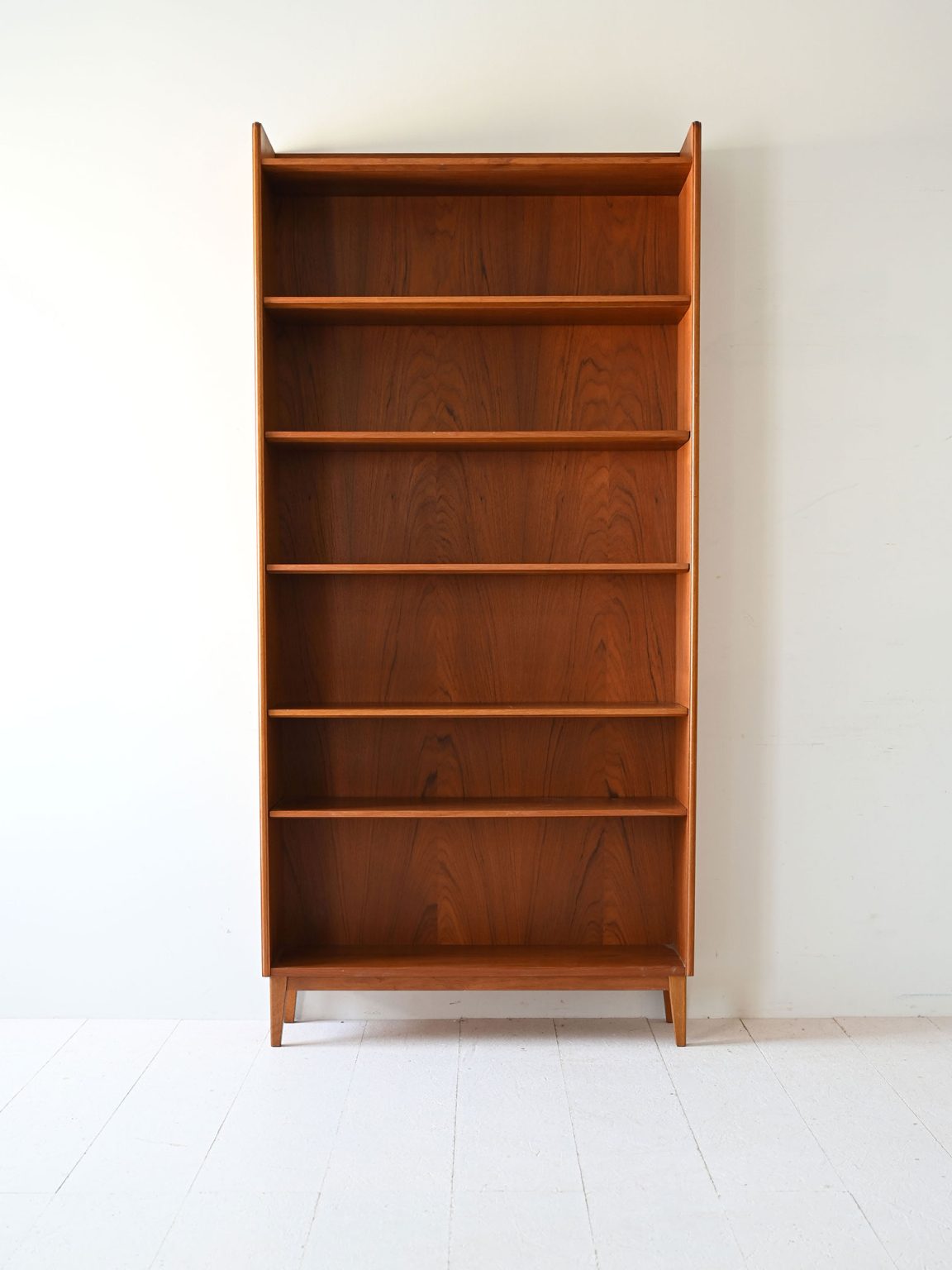 Scandinavian wall bookcase in teak, 1950s/60s | Casafika