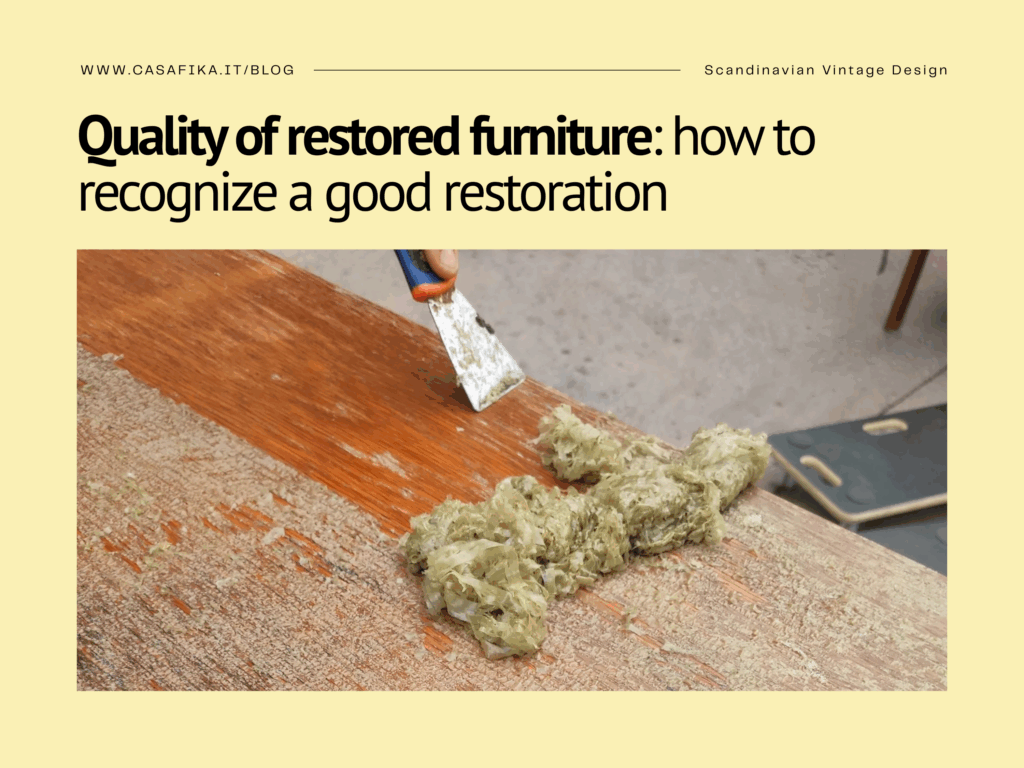Quality of restored furniture: how to recognize a good restoration