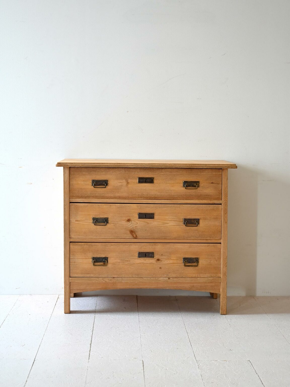 Scandinavian Wooden Chest with Iron Handles | Casafika