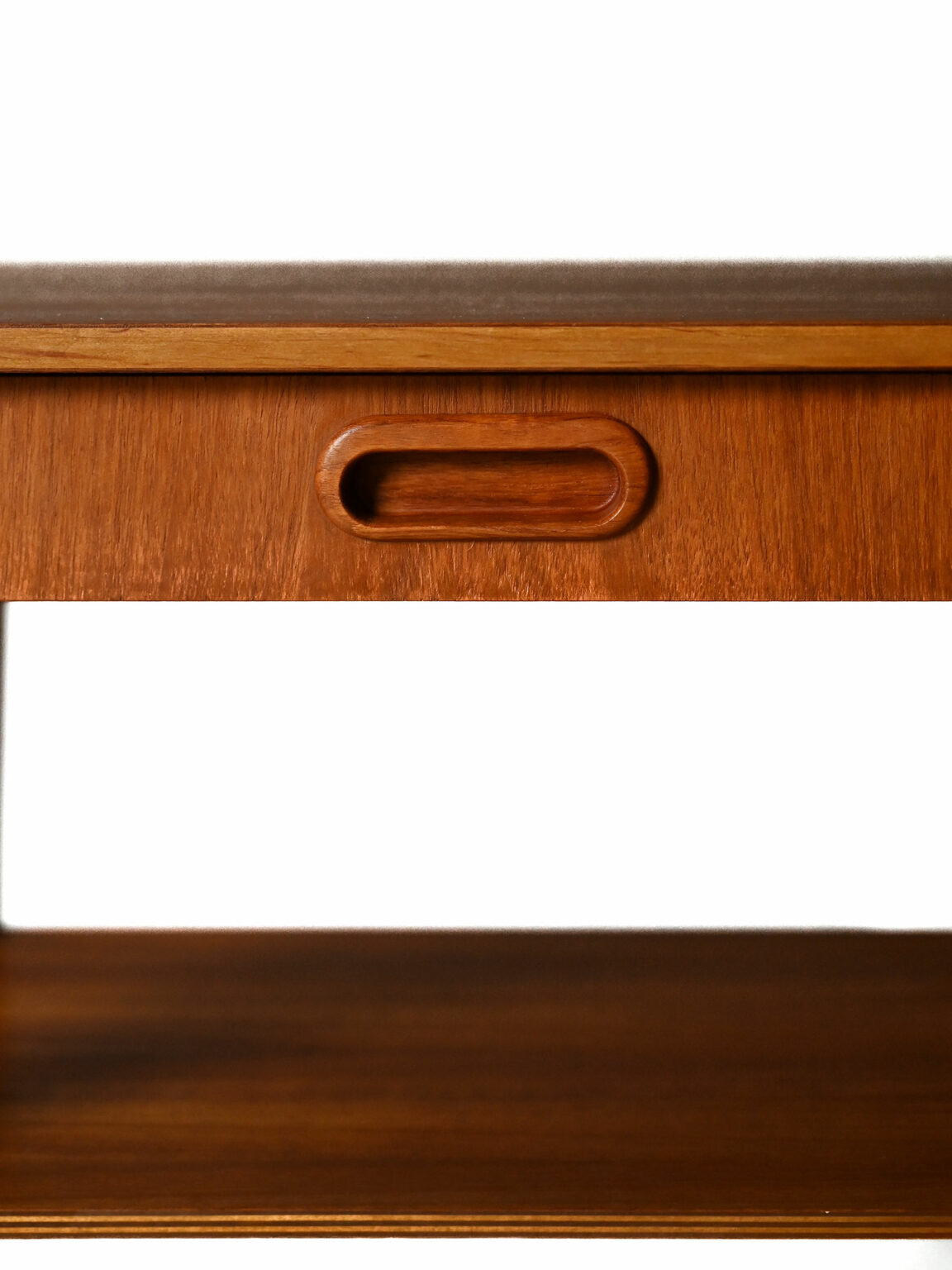 Scandinavian vintage teak nightstand with shelf | Casafika