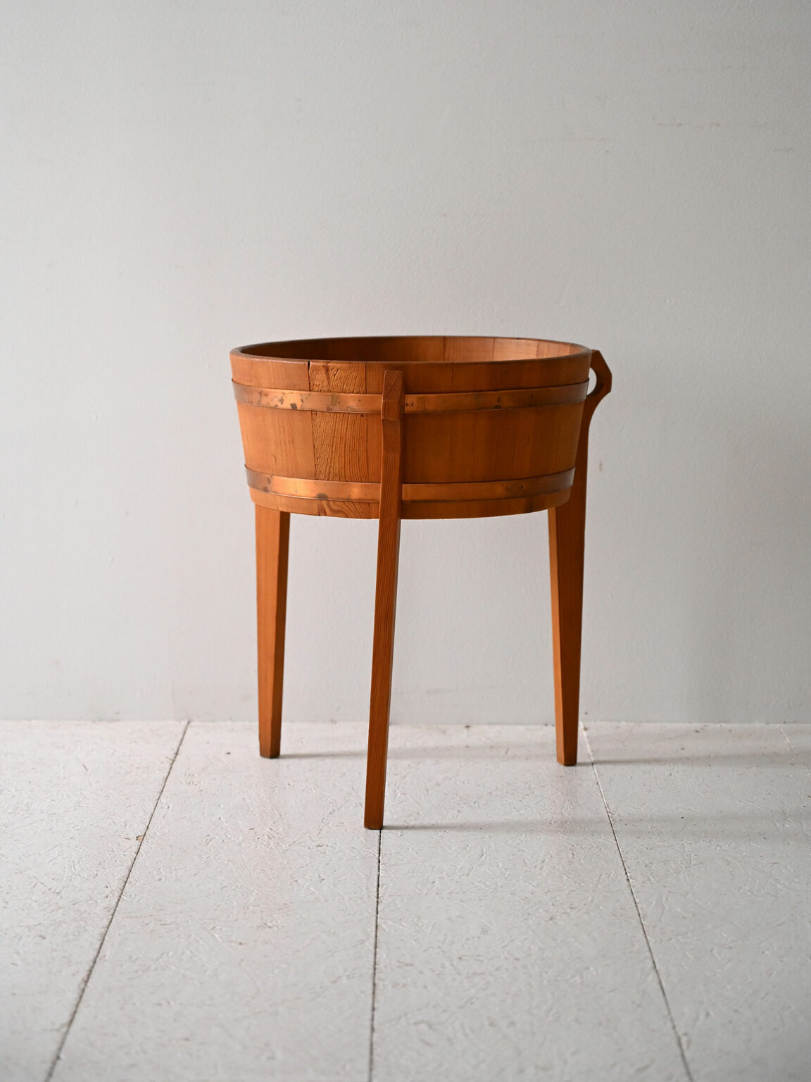 1960s Scandinavian Teak Planter with Metal Insert | Casafika