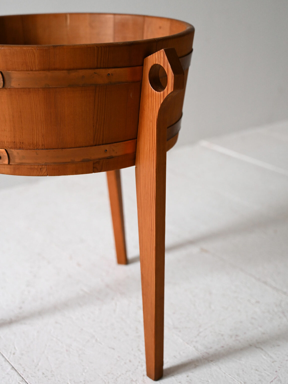 1960s Scandinavian Teak Planter with Metal Insert | Casafika