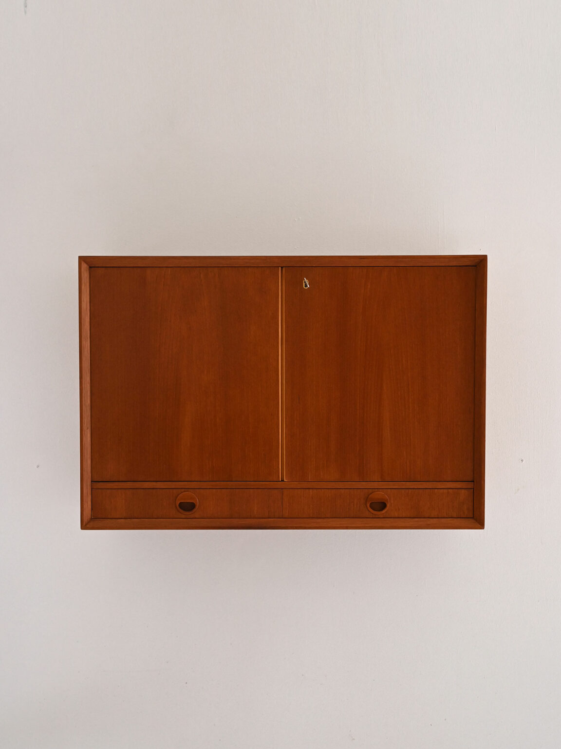 Vintage Scandinavian teak wall cabinet 1960s | Casafika