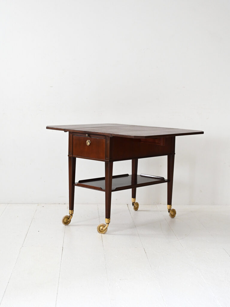 Scandinavian vintage 1940s mahogany trolley | Casafika