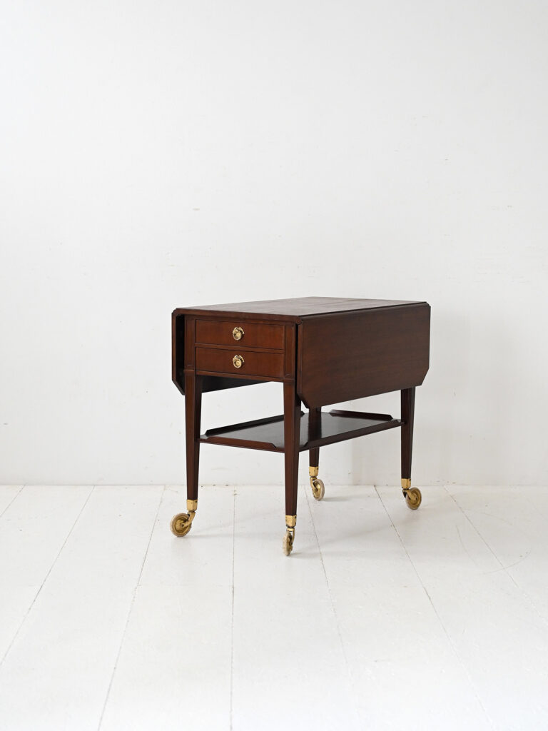 Scandinavian vintage 1940s mahogany trolley | Casafika