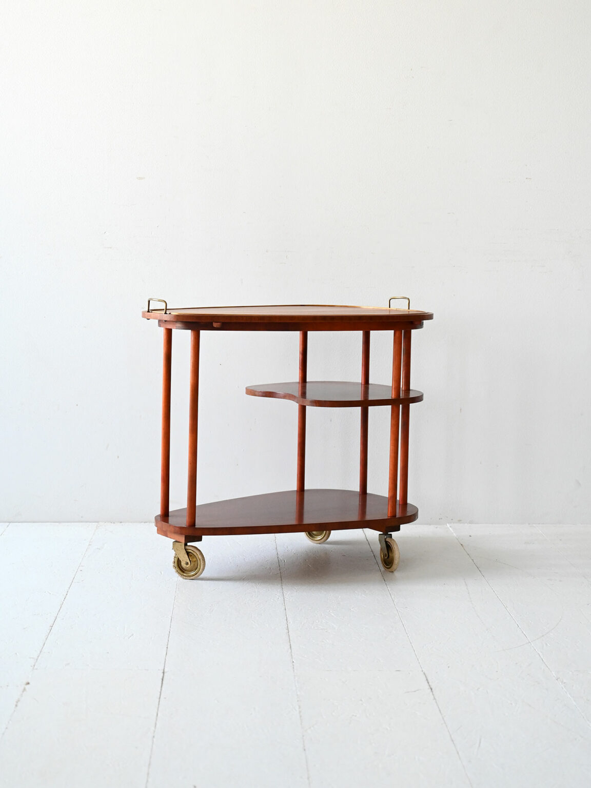 Vintage Scandinavian mahogany trolley, 1940s | Casafika