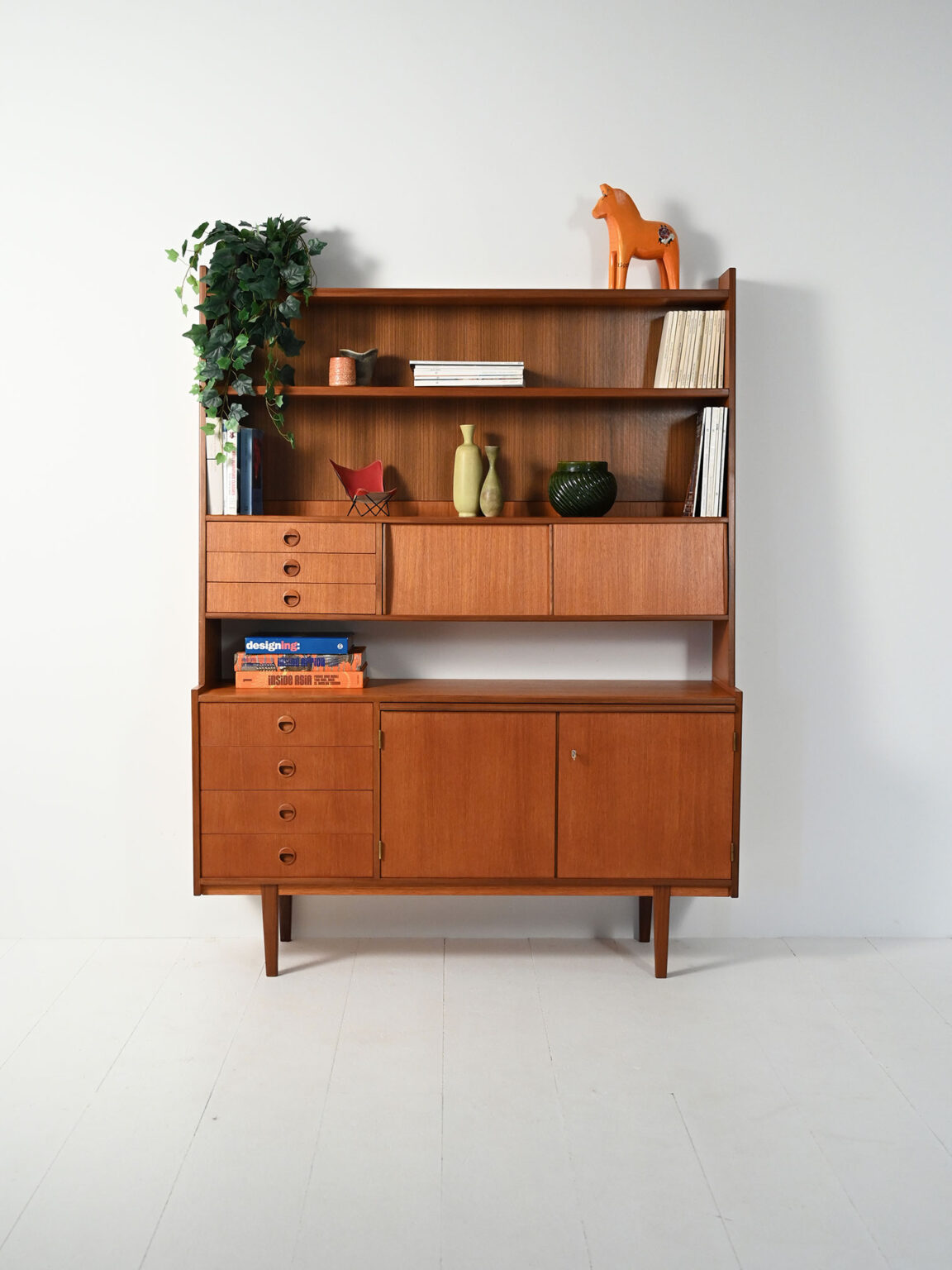 Sideboard with teak and mahogany bookcase | Casafika